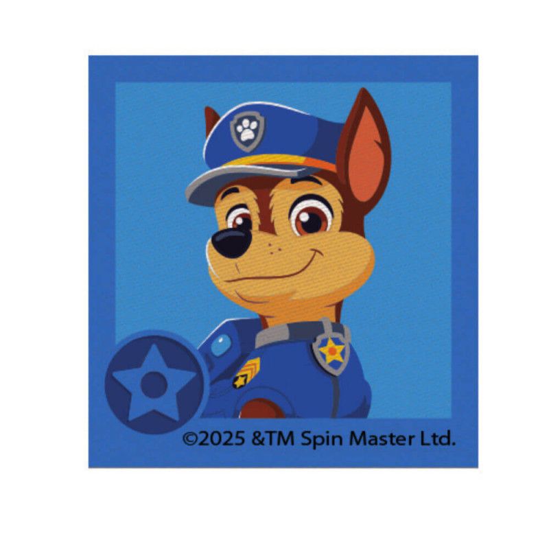 Paw Patrol strygemærke til tøj - Chase 6,5 x 6 cm